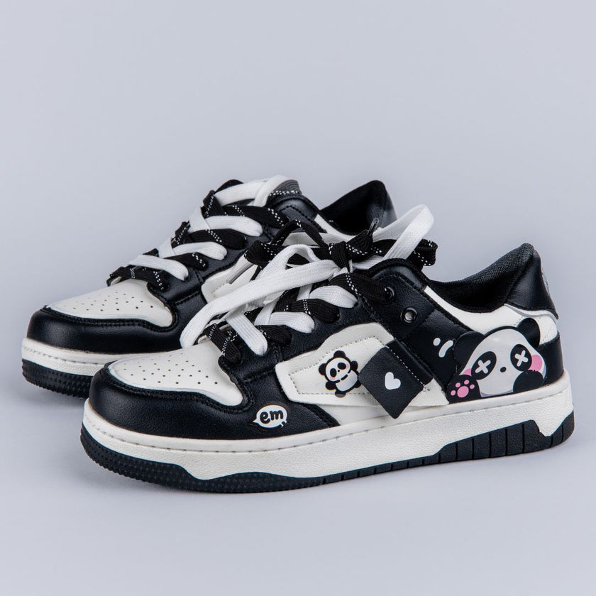 Sparkly Eyed Panda Chunky Black Shoes - Unisex – Bobo's House